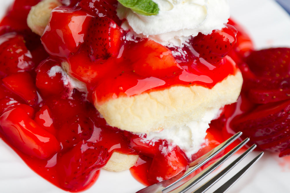 Strawberry Shortcake with Balsamic and Black Pepper Syrup